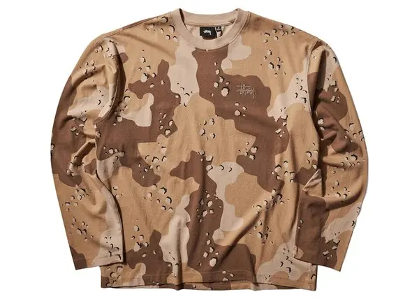 Stussy Desert Camo Thermal Stussy Raglan Thermal L/S Crew Desert Camo